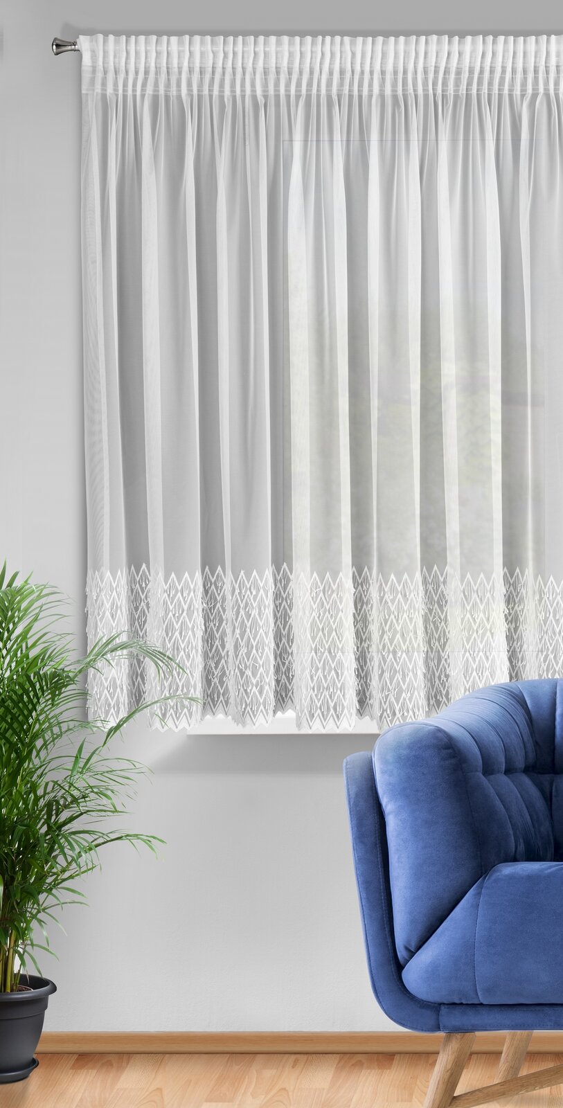 Hotová záclona AMY biela - na páske - Najkoberce.sk