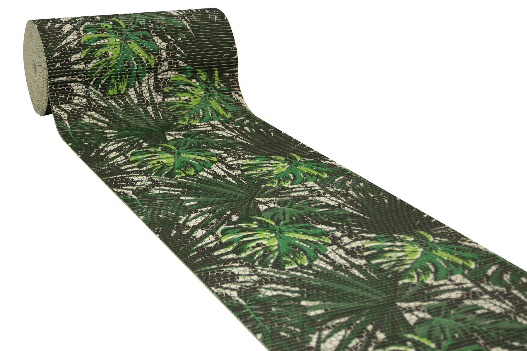 Kúpelňová penová rohož Softy-tex Monstera zelená / čierna - Najkoberce.sk